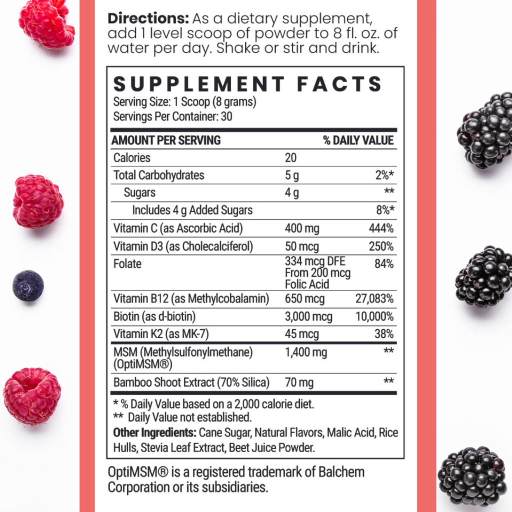 MSM + BIOTIN | Hair Nutrients Blend – Qhemet Biologics