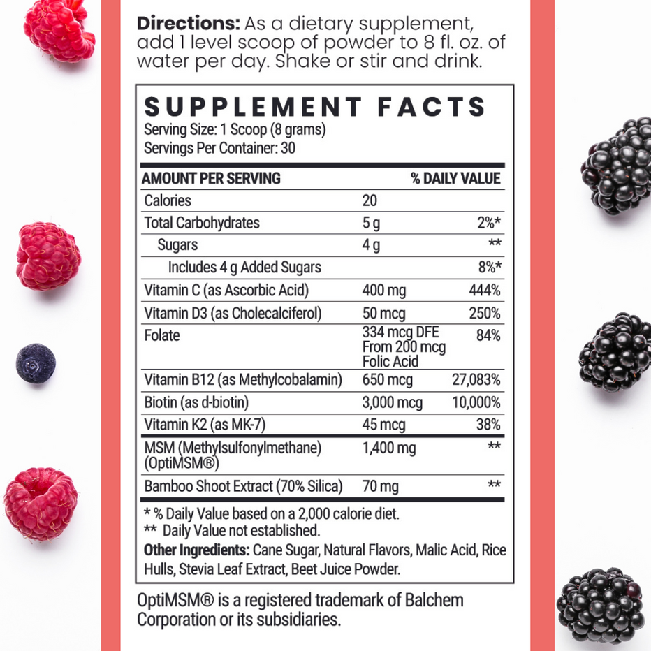 MSM + BIOTIN | Hair Nutrients Blend – Qhemet Biologics