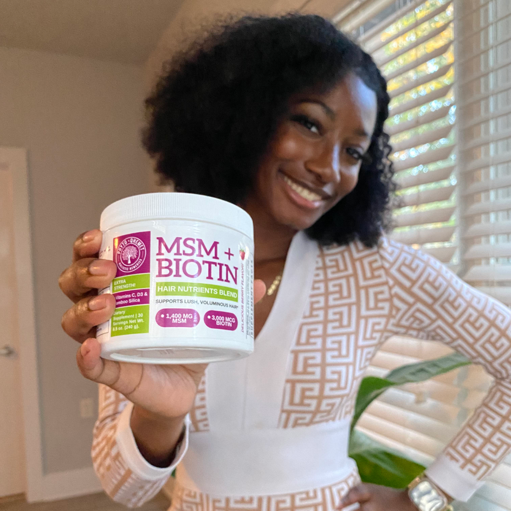 MSM + BIOTIN | Hair Nutrients Blend – Qhemet Biologics