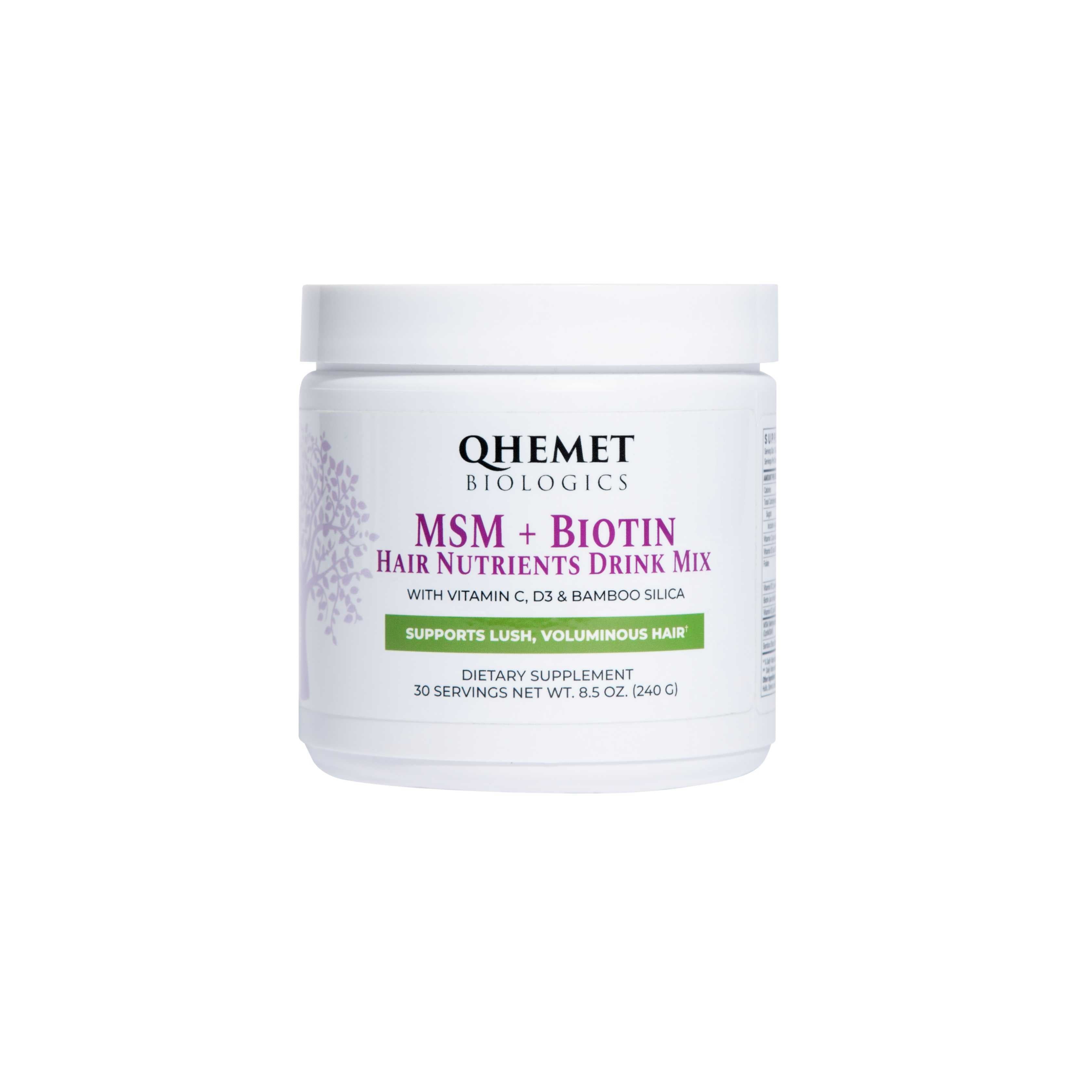 MSM + BIOTIN | Hair Nutrients Drink Mix – Qhemet Biologics