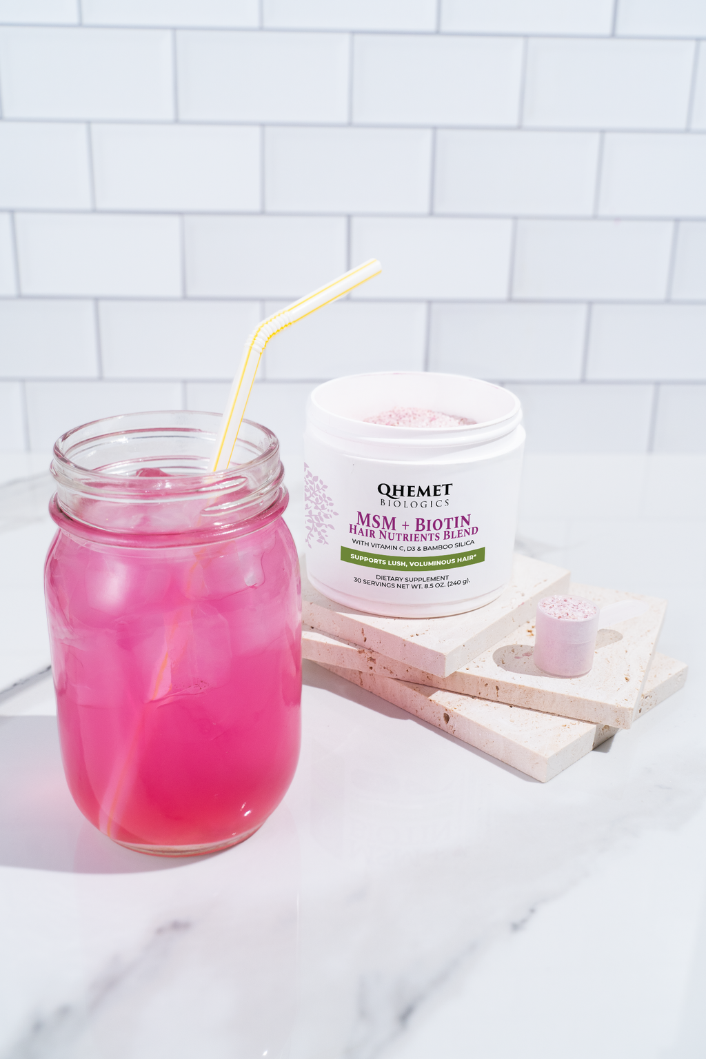 MSM + BIOTIN | Hair Nutrients Drink Mix – Qhemet Biologics